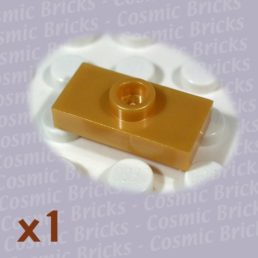 LEGO Warm Gold Plate Modified 1x2 1 Stud 4523157 3794 (single,N)