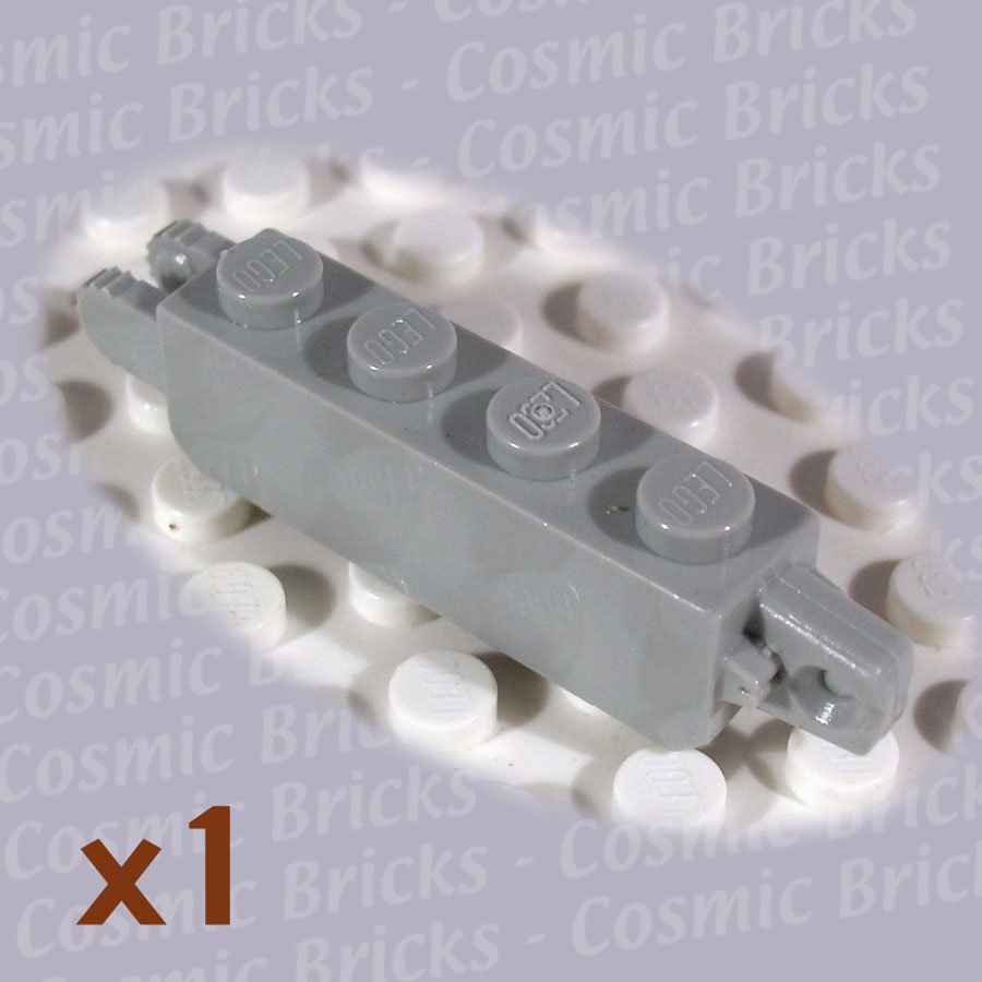 LEGO Grey Hinge Brick 1x4 Locking 1 Finger and 2 Fingers 4144571 30387 ...