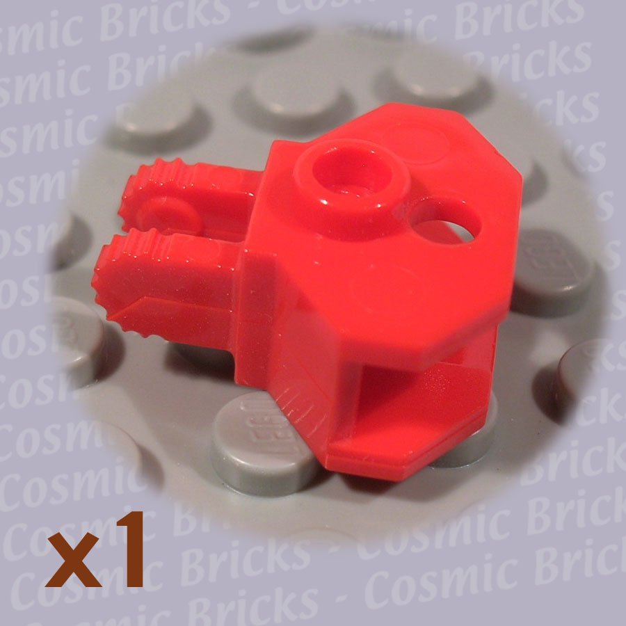 LEGO Bright Red Hinge 1x2 Locking 2 Fingers Towball Socket 4144565 ...