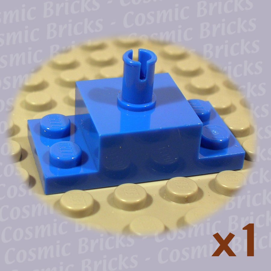 LEGO Bright Blue Brick Modified 2x2 Top Pin 1x2 Side Plates 4143052 ...