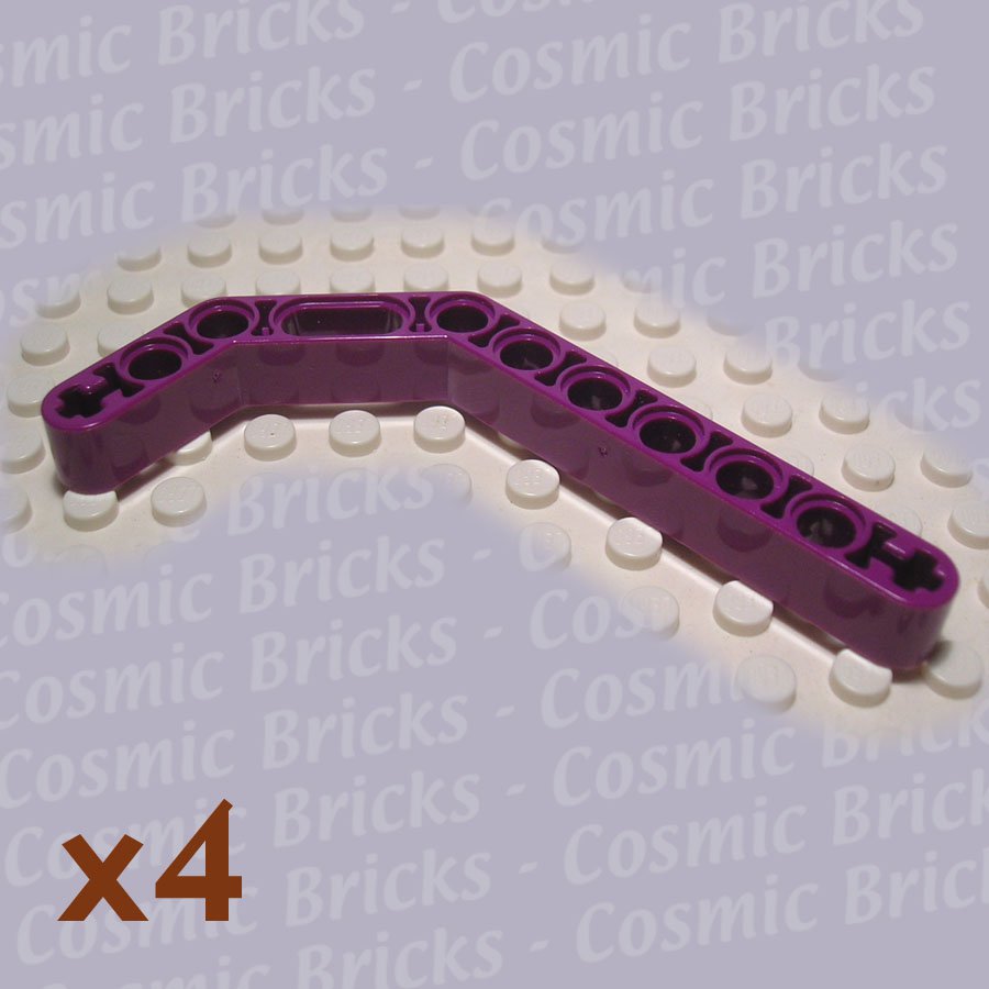 LEGO Bright Violet Double Angular Beam 3X7 45° 4112277 32009 (4 pack,N)