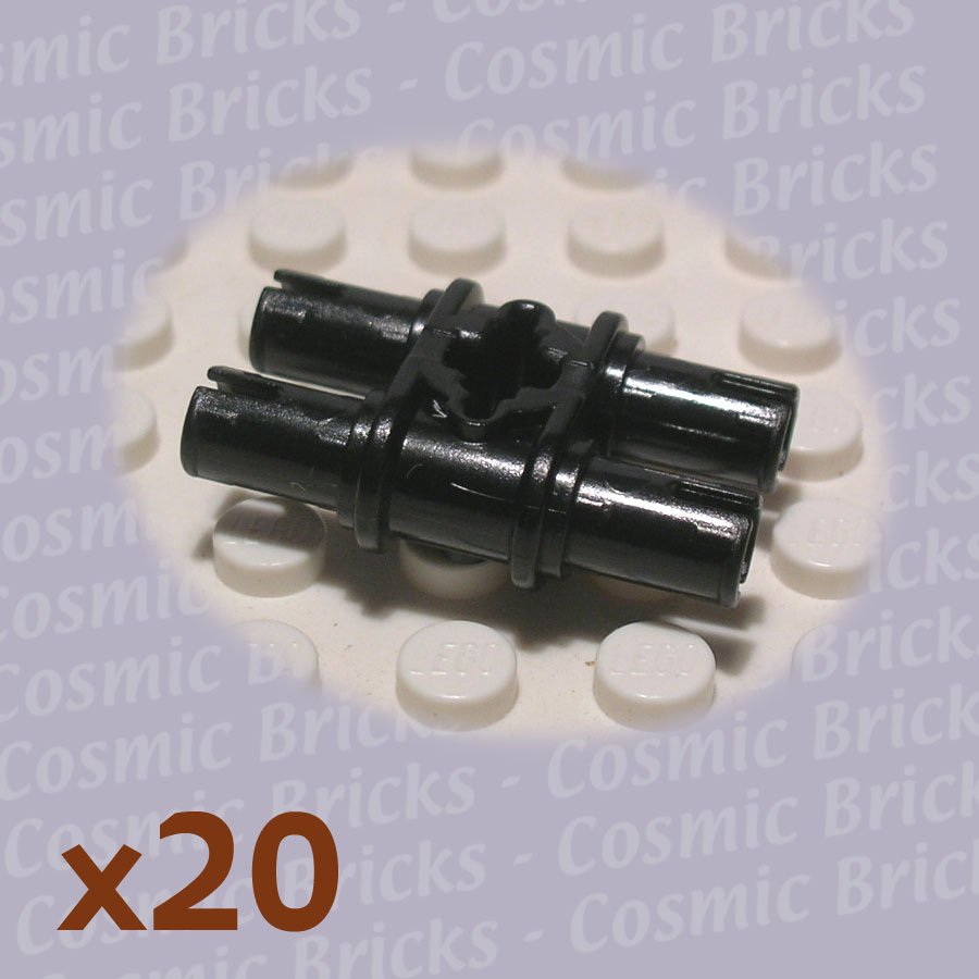 LEGO Black Technic Pin Double Axle Hole 4119589 32136 (20 pack,N)
