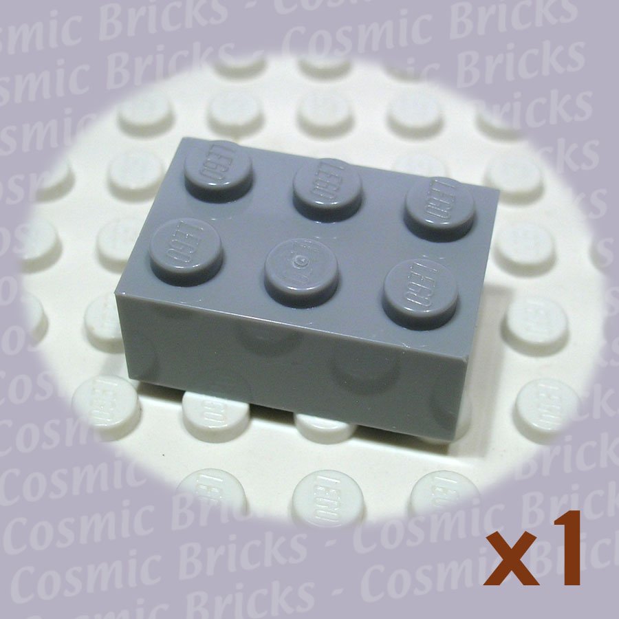 LEGO Medium Stone Grey Brick 2x3 4211386 3002 (single,N)