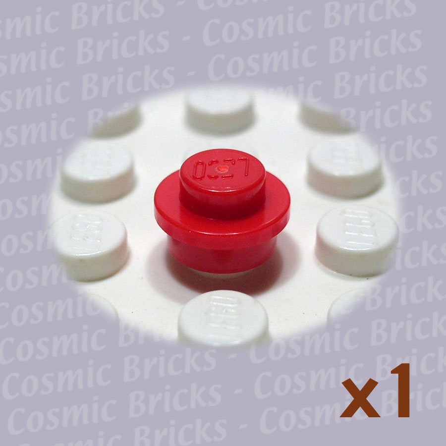 LEGO Bright Red Plate Round 1x1 614121 6141 (single,N)