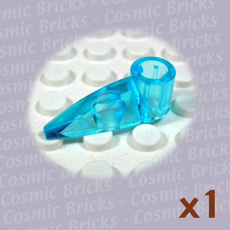 LEGO Trans-Light Blue Bionicle 1x3 Tooth Axle Hole 4254587 41669 (single,N)
