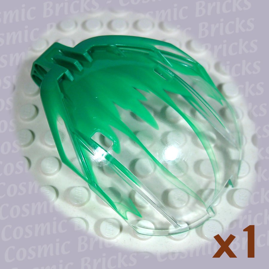 LEGO Dark Green Transparent Bionicle Bohrok Windscreen 4x5x7 41671 ...
