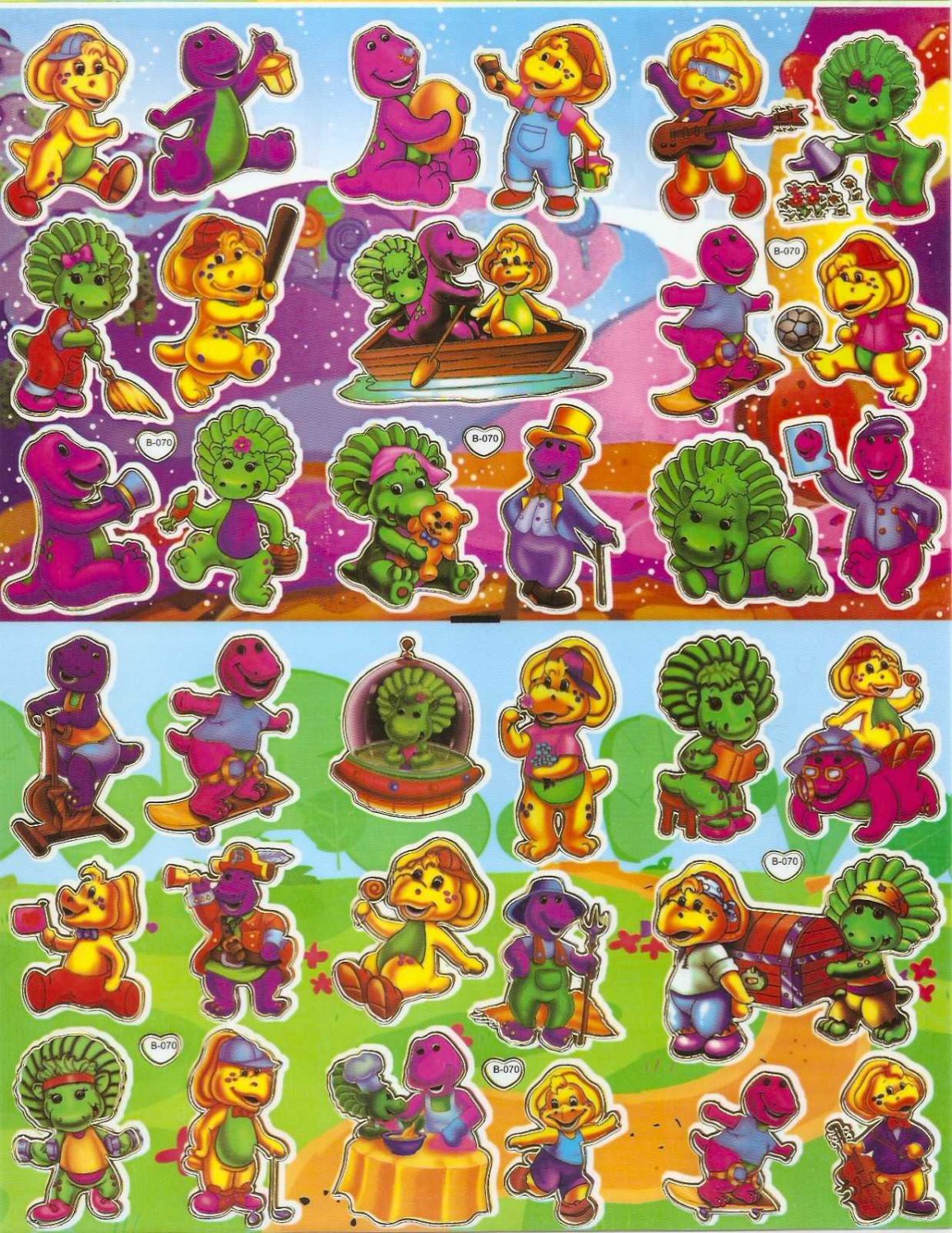#B070 BARNEY PVC Removable Sticker