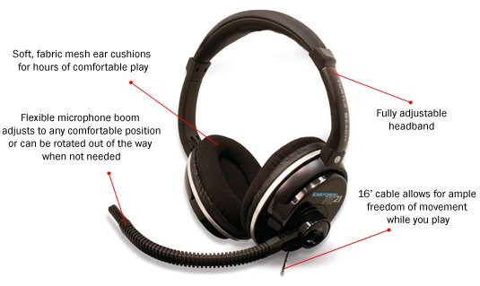Ear Force PX21 Gaming Headset for PS3, Xbox, PC
