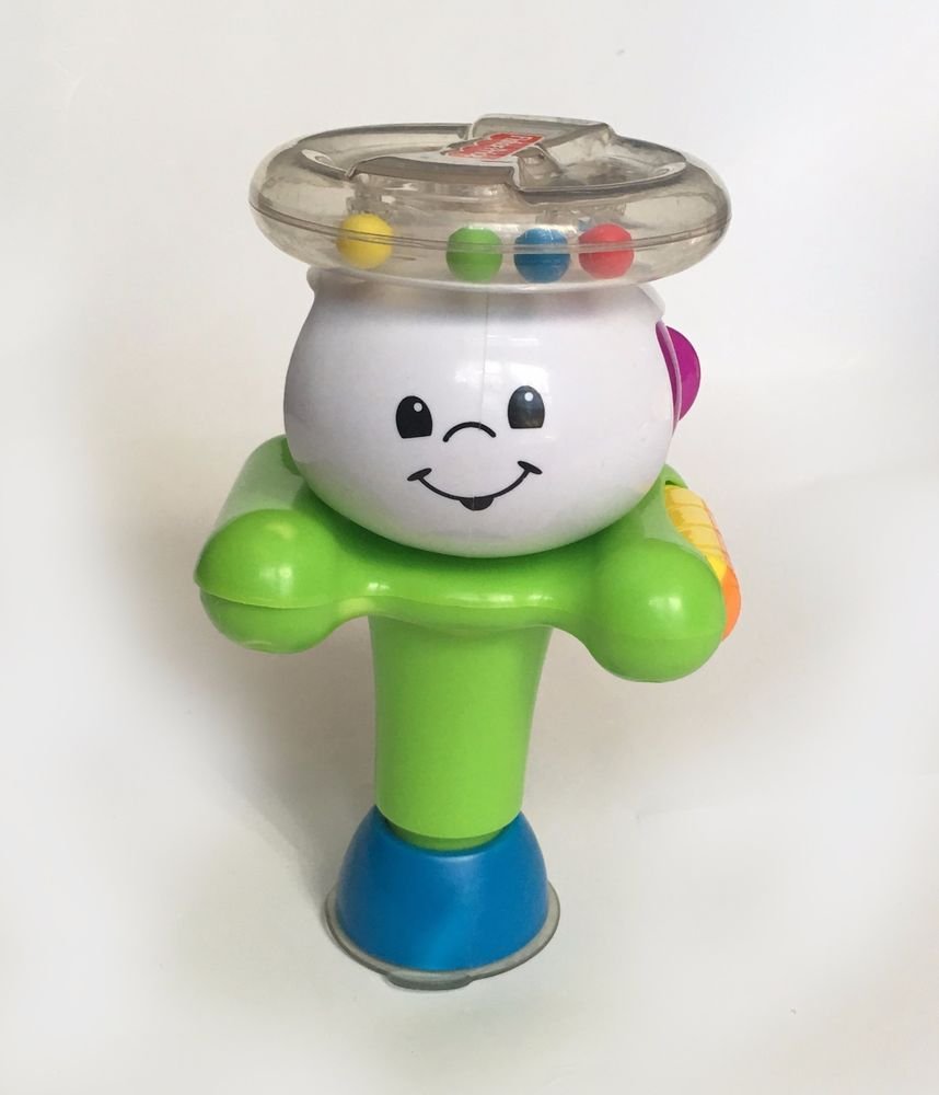 Fisher Price Airplane Activity Center Spinning Rattle Suction Cups 6.5"L