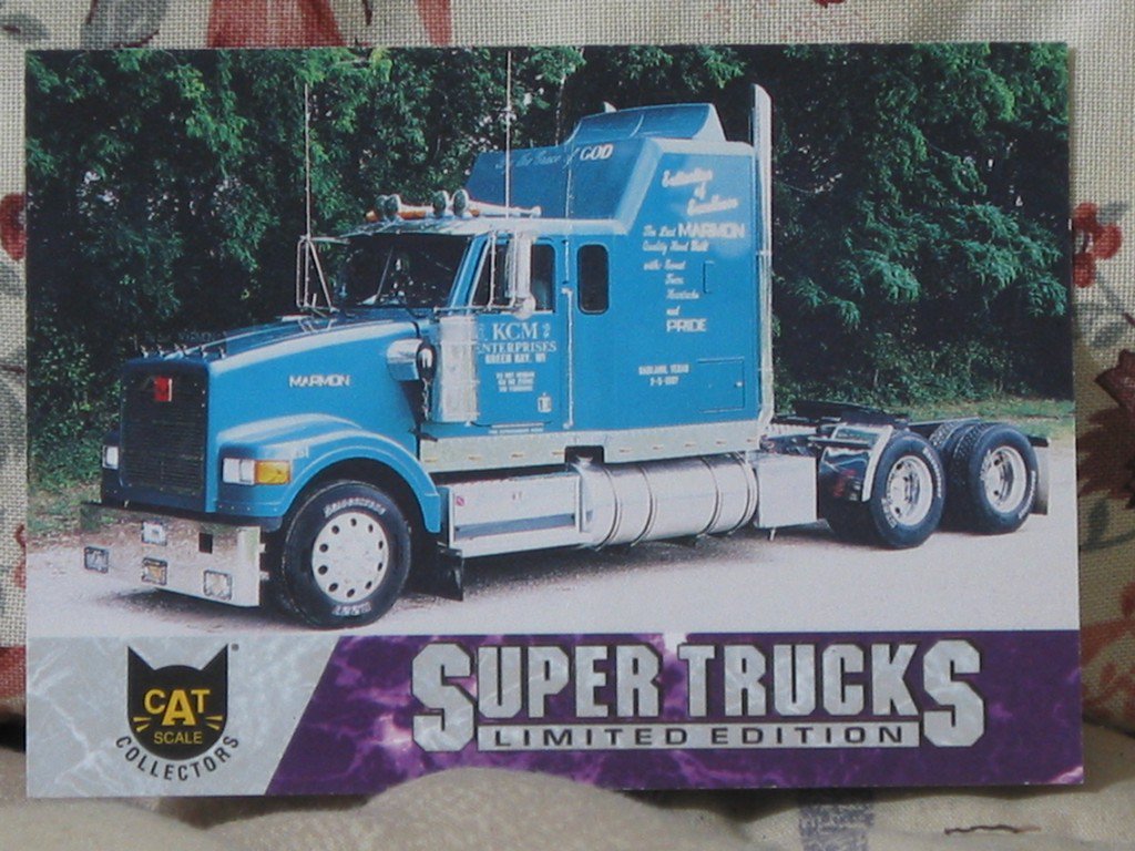 CAT SCALE Trading Card #58 Marmon 1997 125PHR Tractor Trailer Hauler Truck