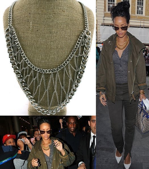 Web Chain Necklace Statement Silver Tribal Chunky Chain Celebrity ...