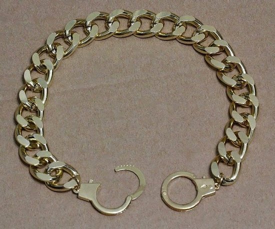 Handcuff Choker Necklace Gold Cuffs Chunky Chain Designer Celebrity ...