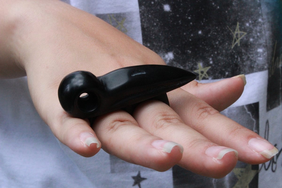 Raven Skull Crow Two Finger Statement Ring Goth Wicca Stainless Steel ...