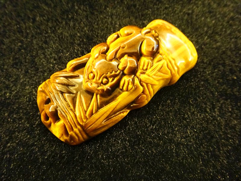 good luck natural tiger eye stone pi yao Amulet chinese pi yao pendant