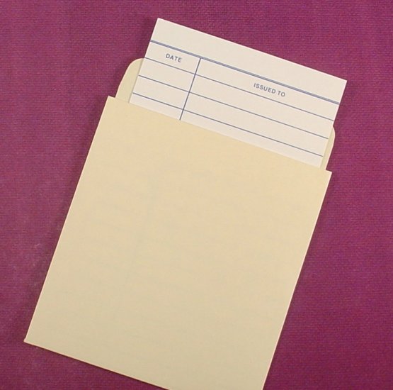 library cards & pockets : 50 sets