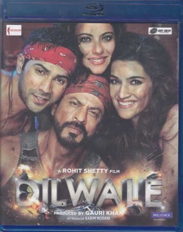 Dilwale Hindi Blu ray - Stg - Kajol, Shah Rukh Khan (Bollywood Films 2015)