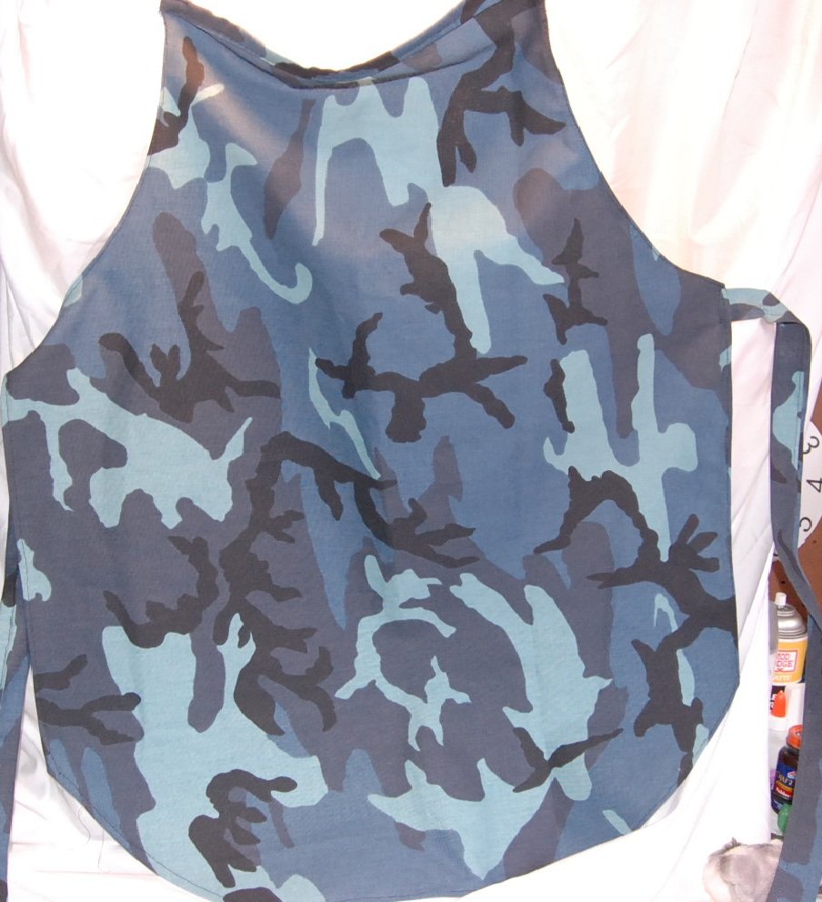 Blue Camouflage Apron