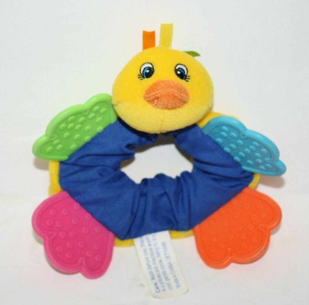 Little Tikes Baby Duck 6" Chick Ribbon Colorful Plush Stuffed Crinkle ...