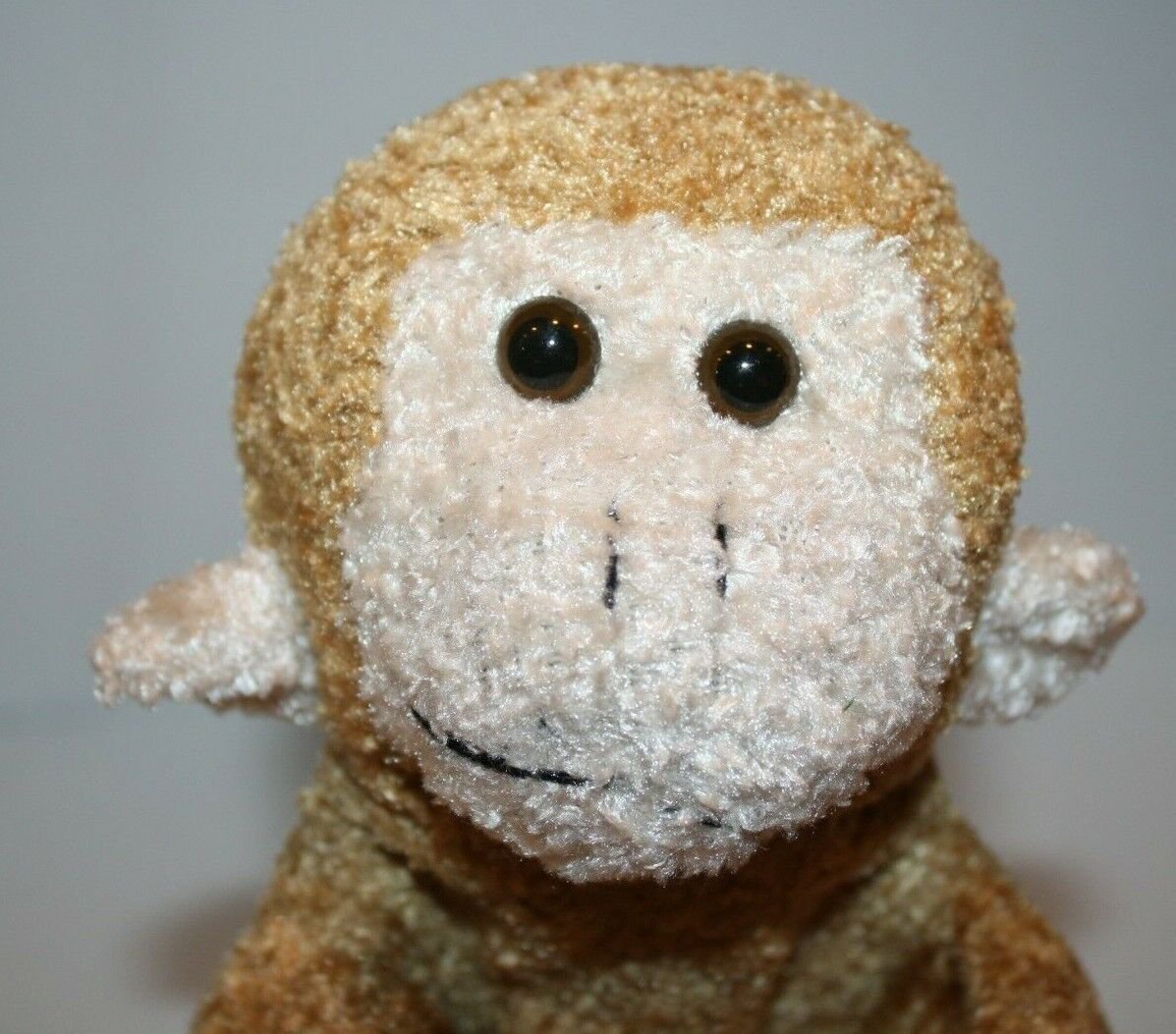 Dollar Tree Monkey Hand Puppet Beige Cream Plush 11" Stuffed Doll Tan ...