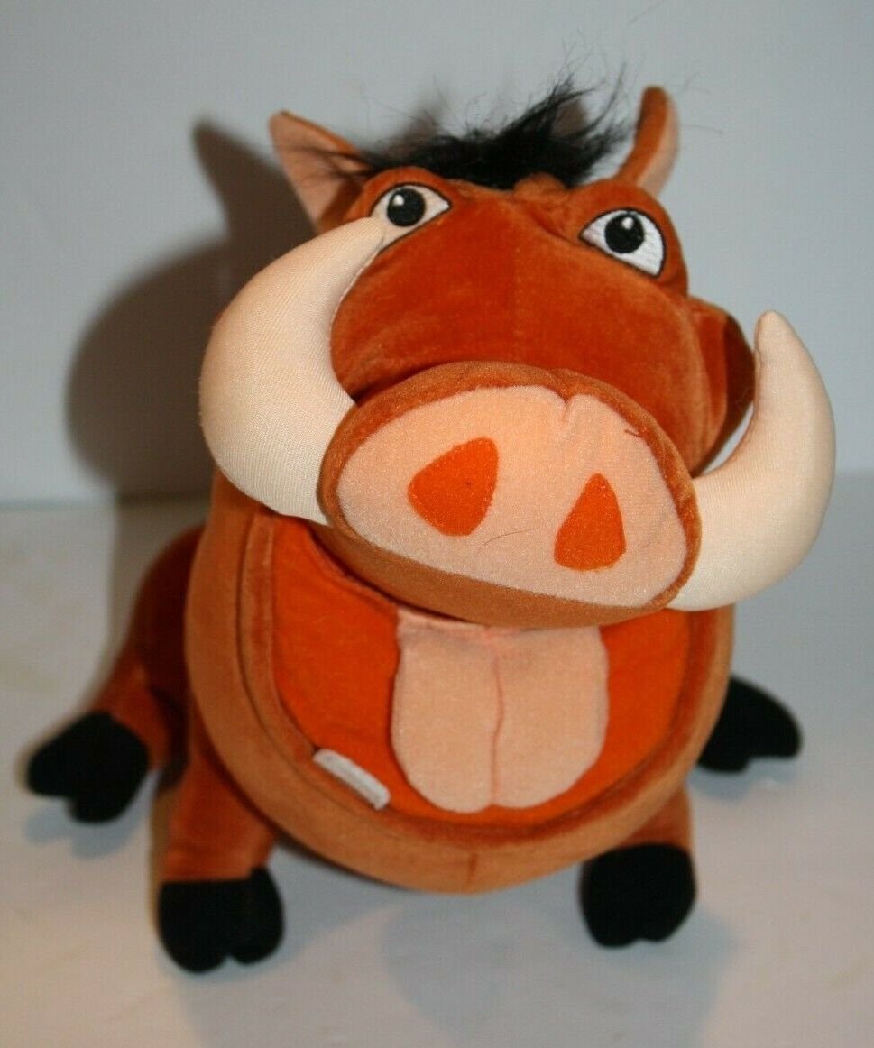 Disney Feed Me Pumbaa Warthog Pig The Lion King Plush 4085/4082 Stuffed ...