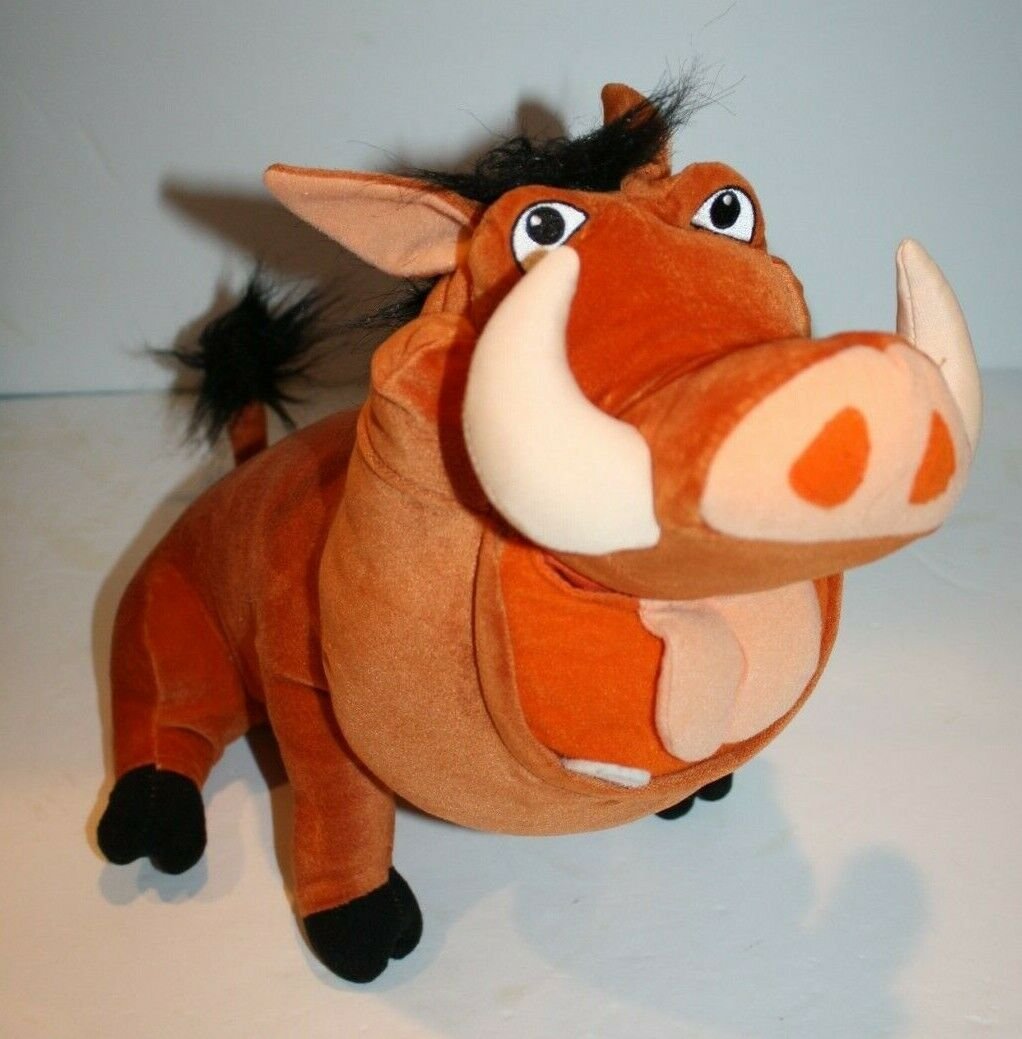 Disney Feed Me Pumbaa Warthog Pig The Lion King Plush 4085/4082 Stuffed ...