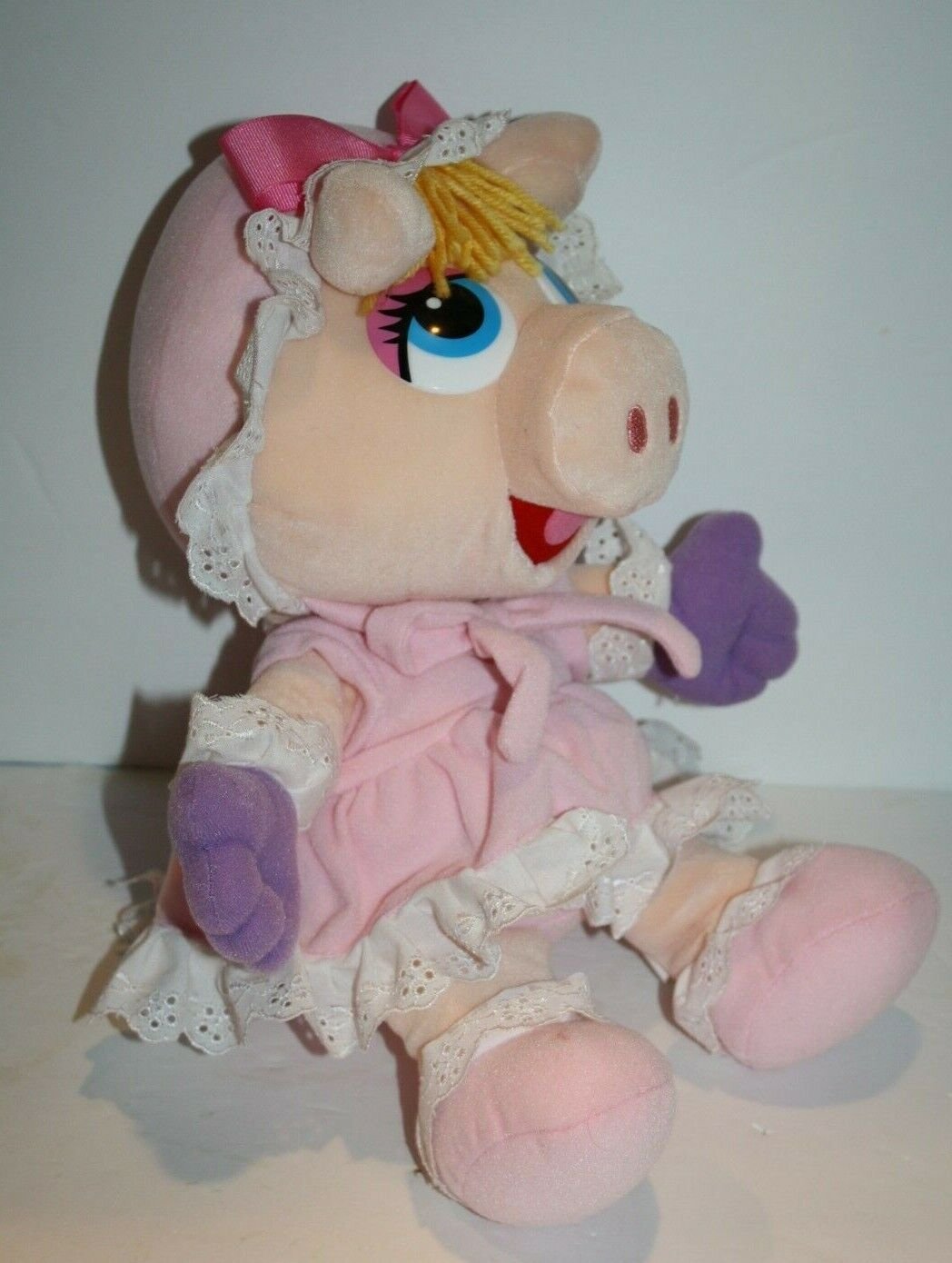Muppet Babies Miss Piggy 15" Plush Soft Toy Stuffed Yarn Hair Jim ...