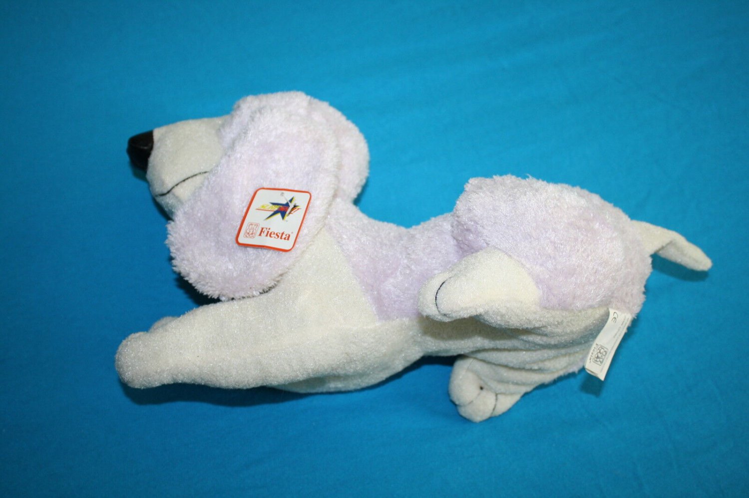 Fiesta Dog 12" Basset Hound Lavender Purple Plush Stuffed Lying Cream ...