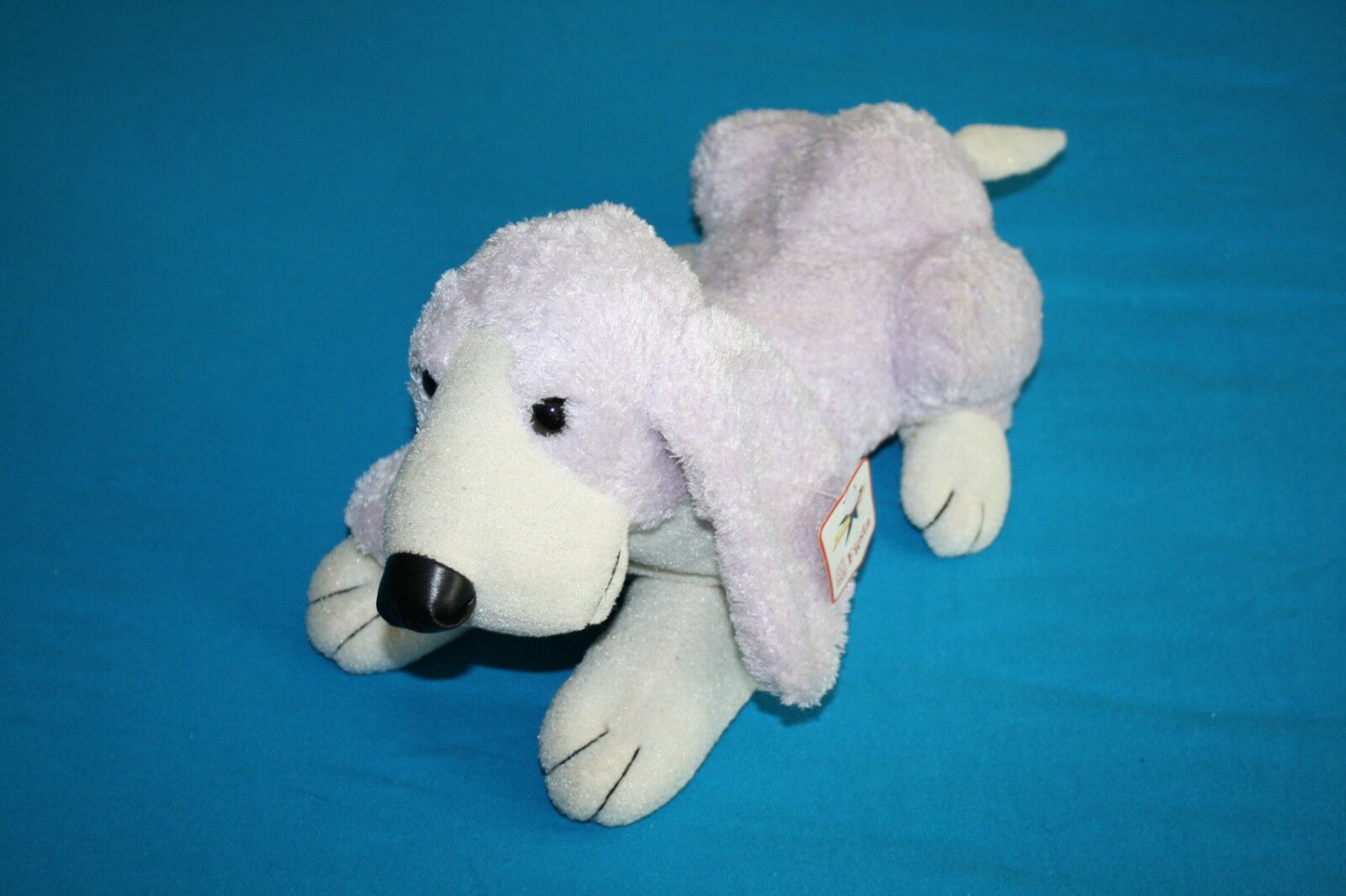 Fiesta Dog 12" Basset Hound Lavender Purple Plush Stuffed Lying Cream ...