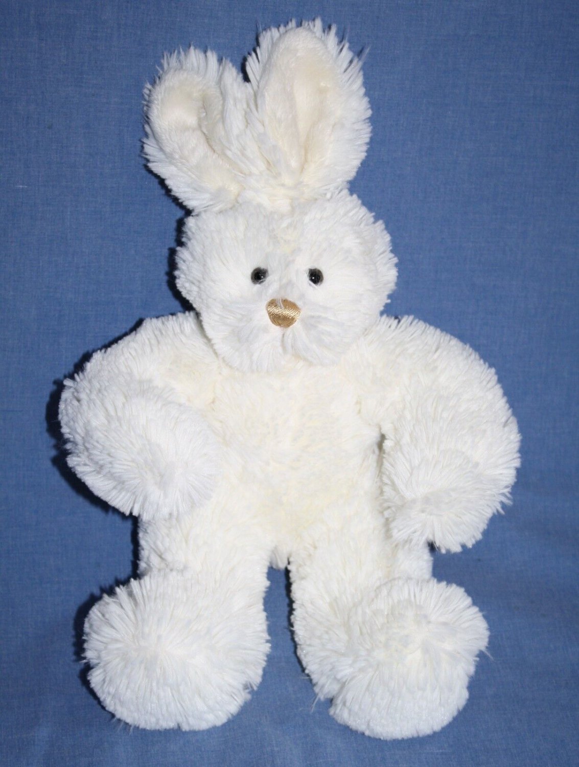 Ivory Fluffy Plush Easter Bunny Rabbit 11" Soft Stitched Nose Soft Toy ...