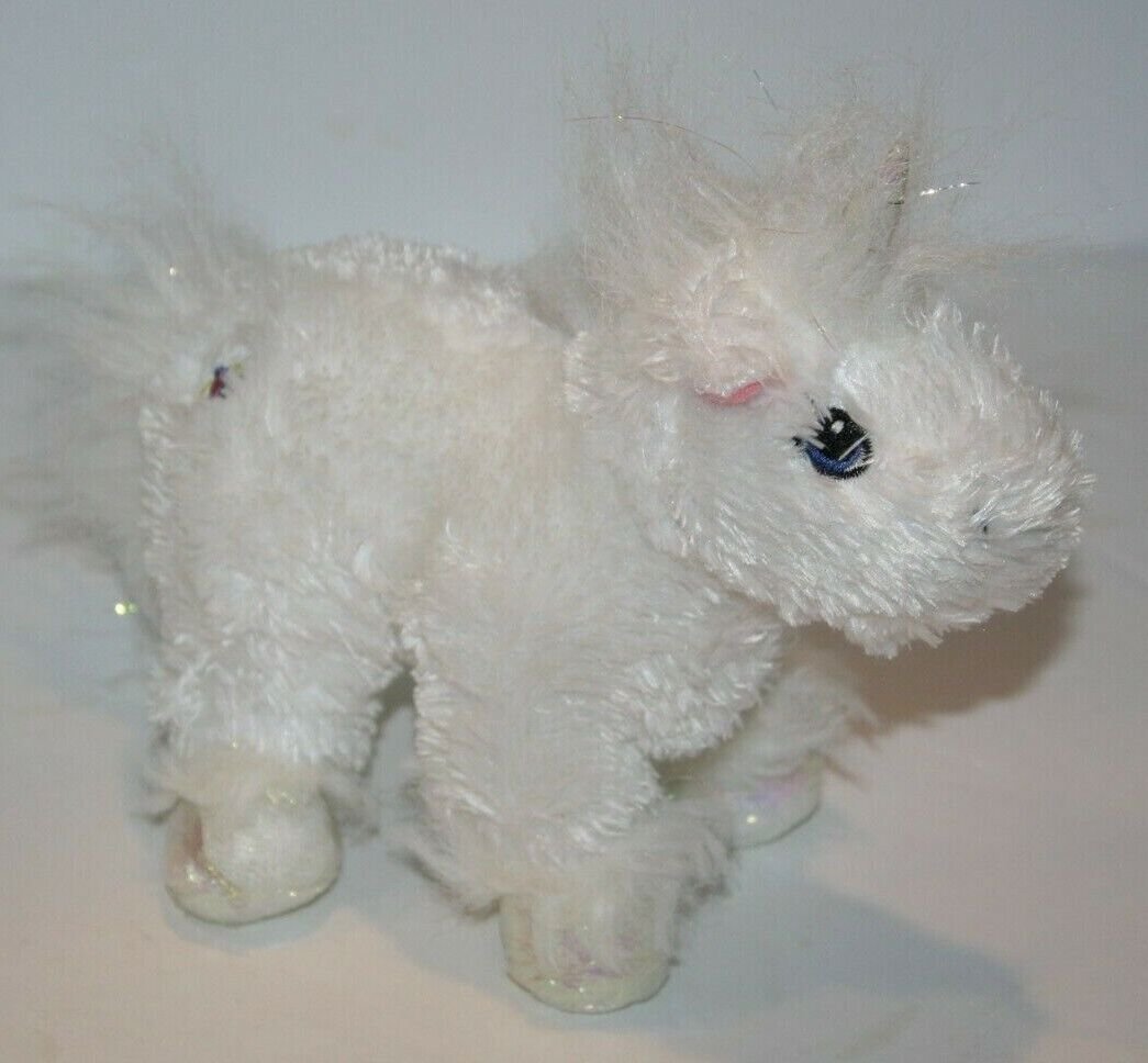 Webkinz Lil Kinz Unicorn 7" Sparkle Plush Stuffed Soft Toy White No Code HS069