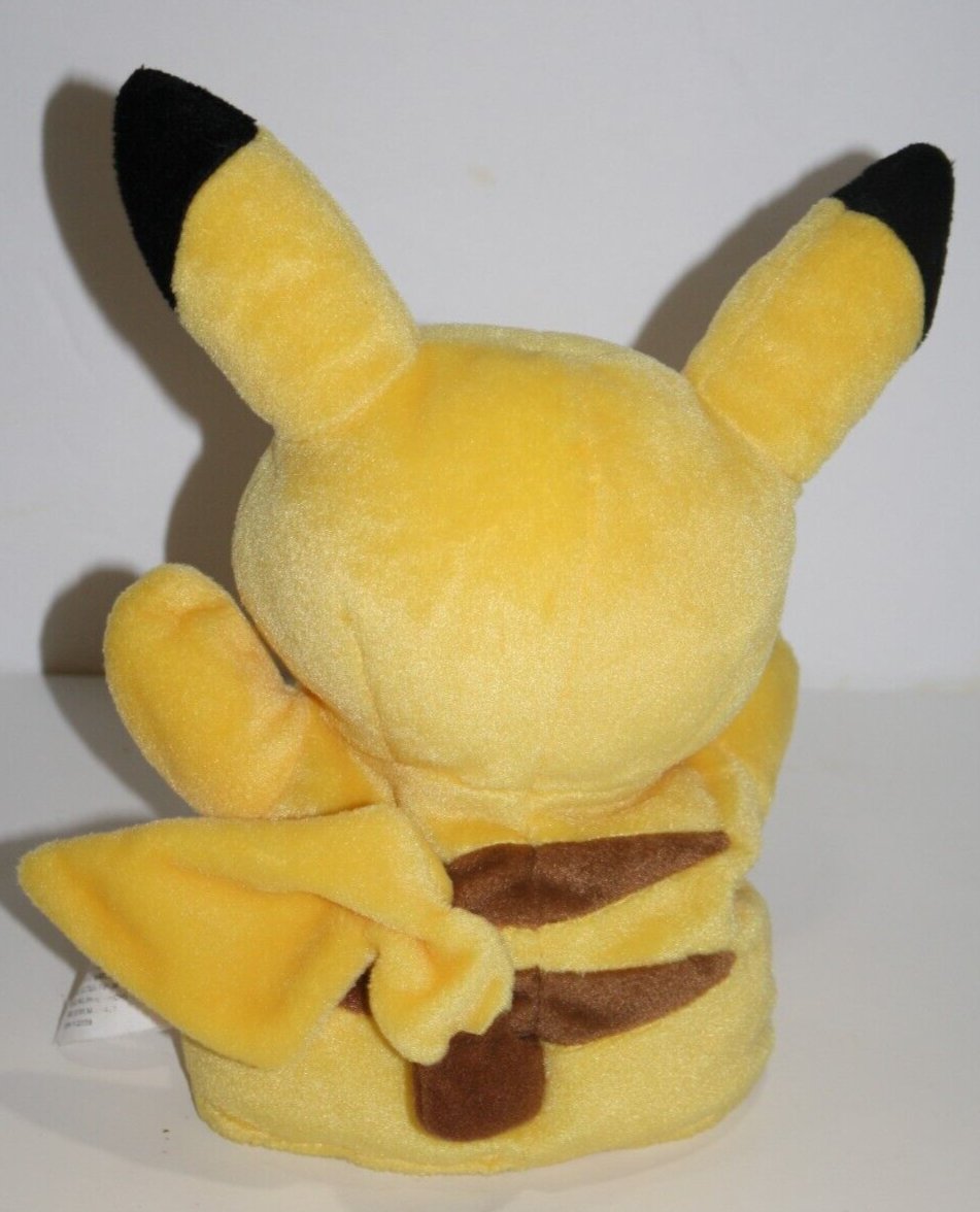 Pikachu Pokémon Hand Puppet 11" Omega Toy Soft Plush Yellow Stuffed ...