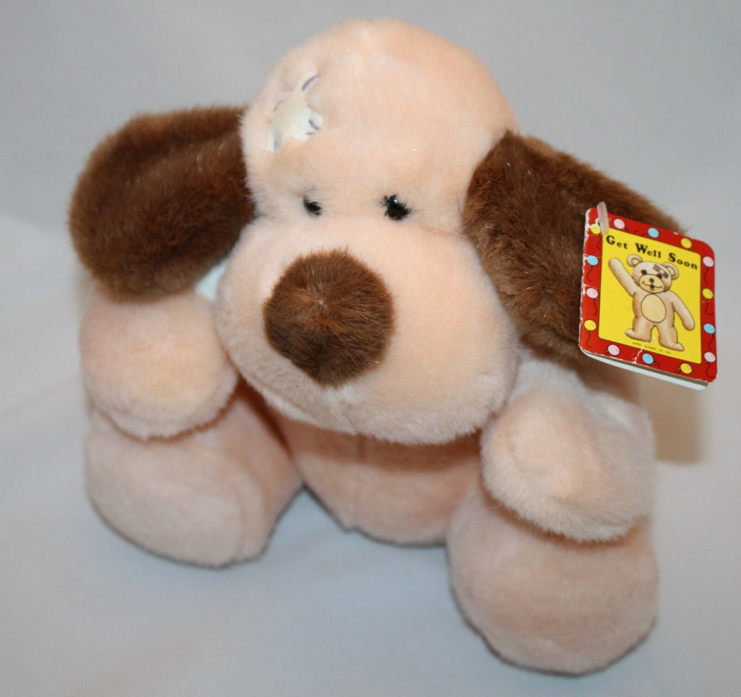 Get Well Soon Boo Boo Puppy Dog 8" Plush Pink Brown Stuffed 1127 Jerry ...