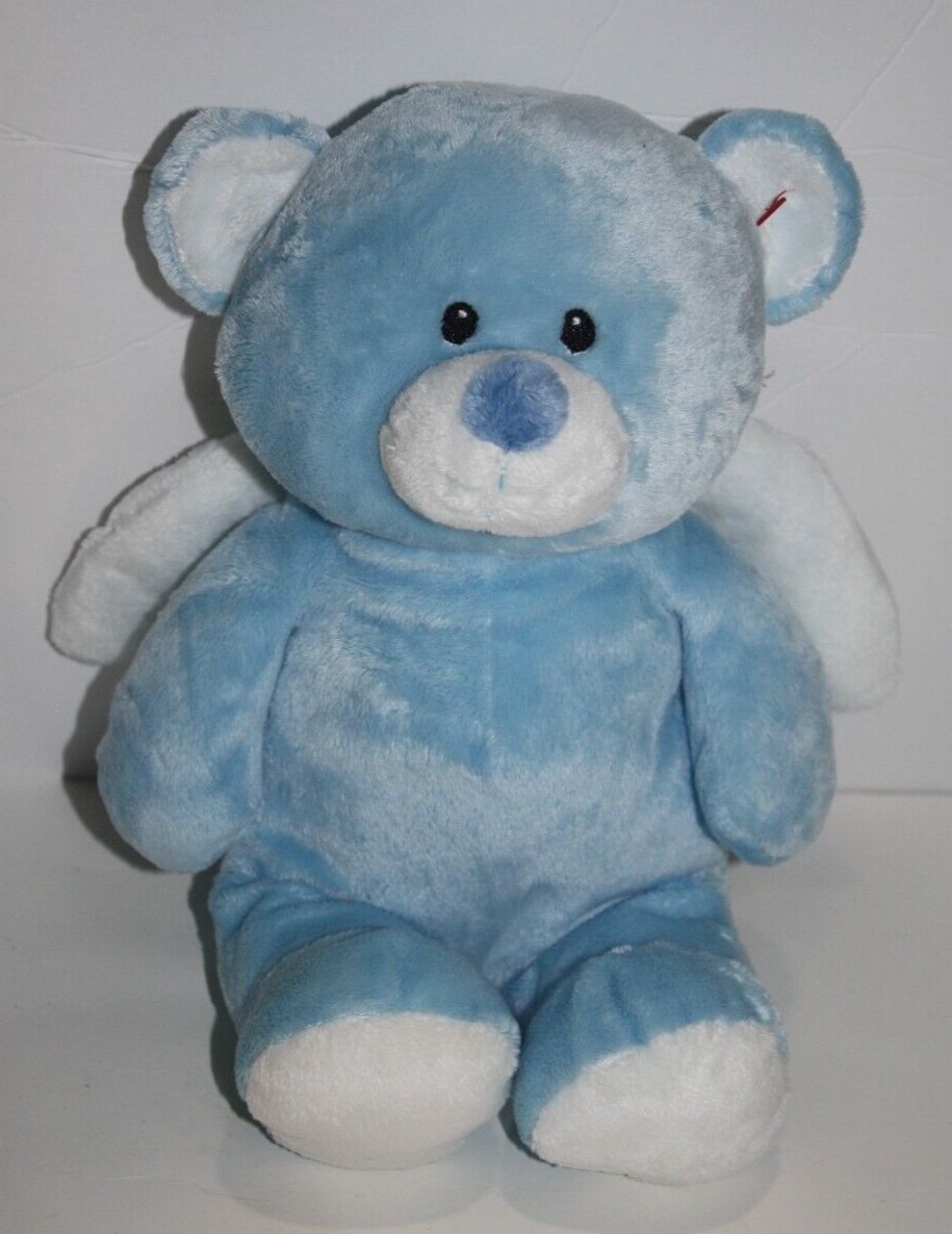 Ty Pluffies Little Angel Teddy Bear Plush Beanie Baby Blue 2010 Stuffed ...