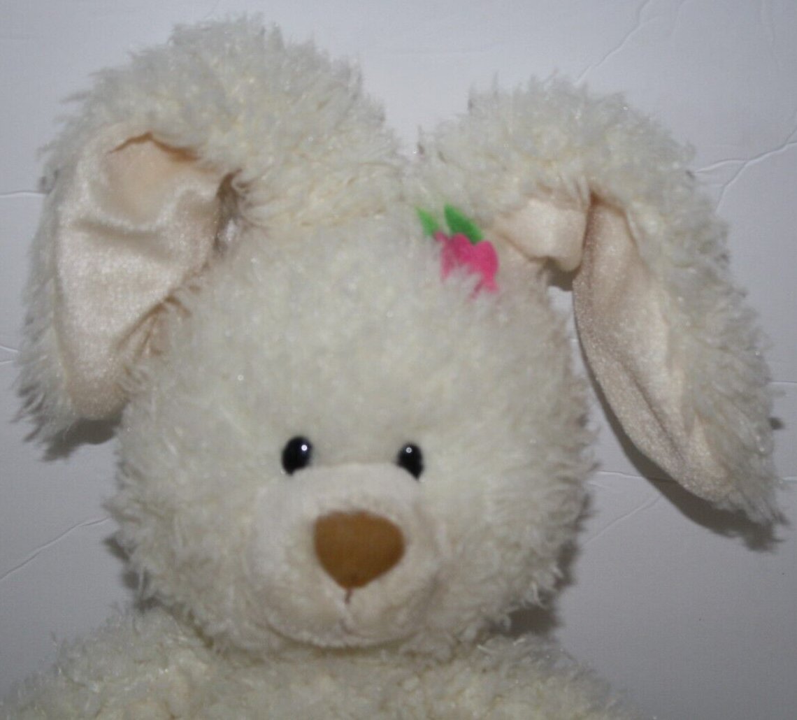 GUND Lil Magnolia Easter Bunny Rabbit 14" Plush Pink Flower Soft Toy ...