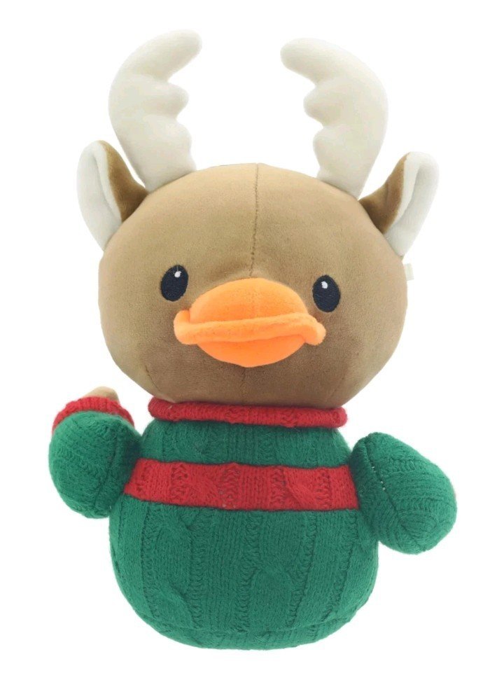 MTY Holiday Time Reindeer Deer Quackerz Duck 7" Xmas Plush Green ...