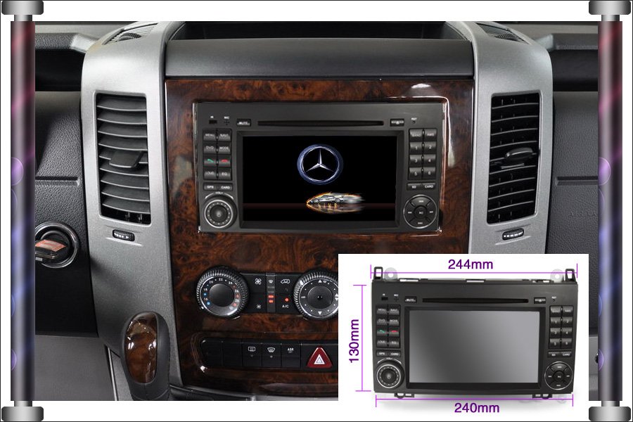 Benz car dvd player 7" HD Car DVD Player GPS DVB-T iPod PiP with Can ...