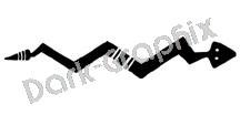 Lightning Snake Native American Ancient Logo Symbol (Decal - Sticker)