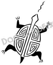 Turtle Native American Ancient Logo Symbol (Decal - Sticker)