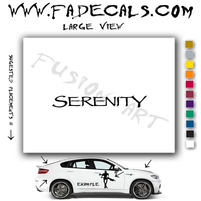 Serenity Movie Logo Decal Sticker