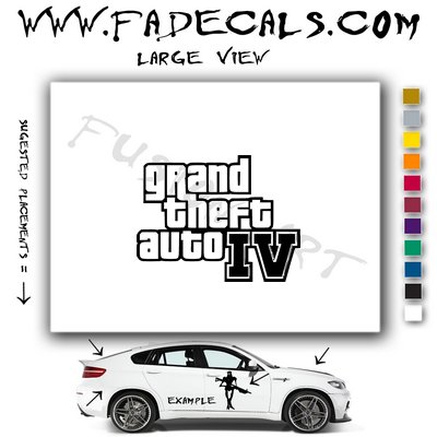 Grand Theft Auto 4 Video Game Logo Decal Sticker