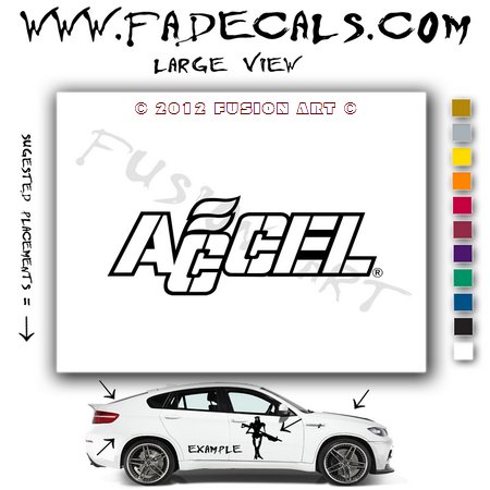 Accel Aftermarket Logo Die Cut Vinyl Decal Sticker