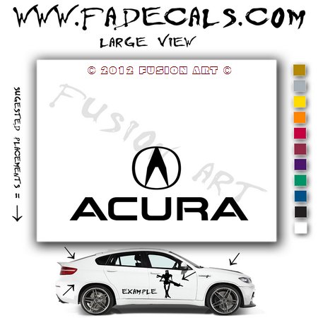 Acura 3 Aftermarket Logo Die Cut Vinyl Decal Sticker