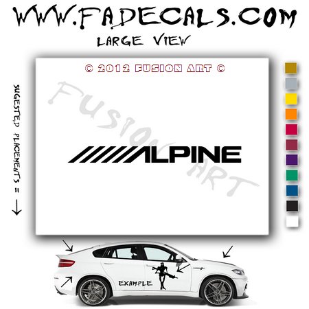 Alpine Aftermarket Logo Die Cut Vinyl Decal Sticker