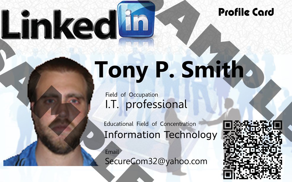 Custom Linked-in profile ID card temp 2 (Template # 4817)