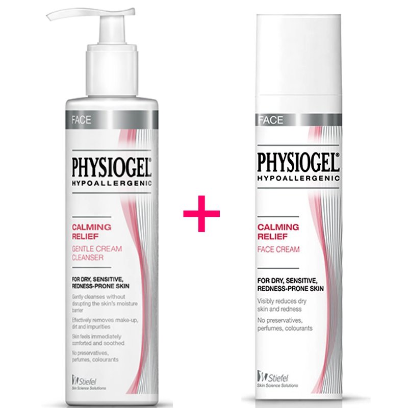Physiogel Calming Relief Gentle Cream Cleanser 200ml & Face Cream 40ml Set