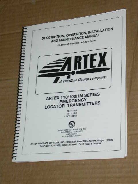 Artex 110-6/100HM series Emergency Locator ELT Manual