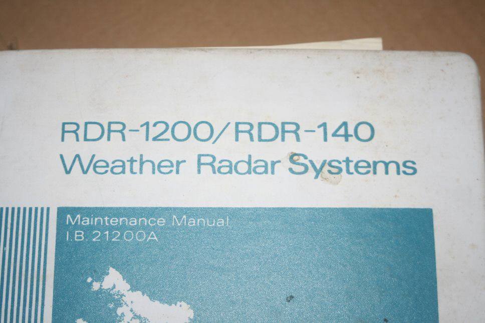 Bendix King RDR-1200/RDR-140 Weather Radar maintenance Manual IB21200A