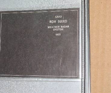 Bendix King RDR-160XD Weather Radar Maintenance manual IB2160A