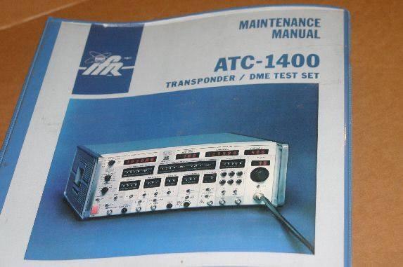 IFR ATC-1400 Transponder DME Test Set maintenance manual XPDR