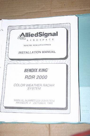 Allied Signal Bendix King RDR-2000 Color Weather Radar installation Manual 006-0
